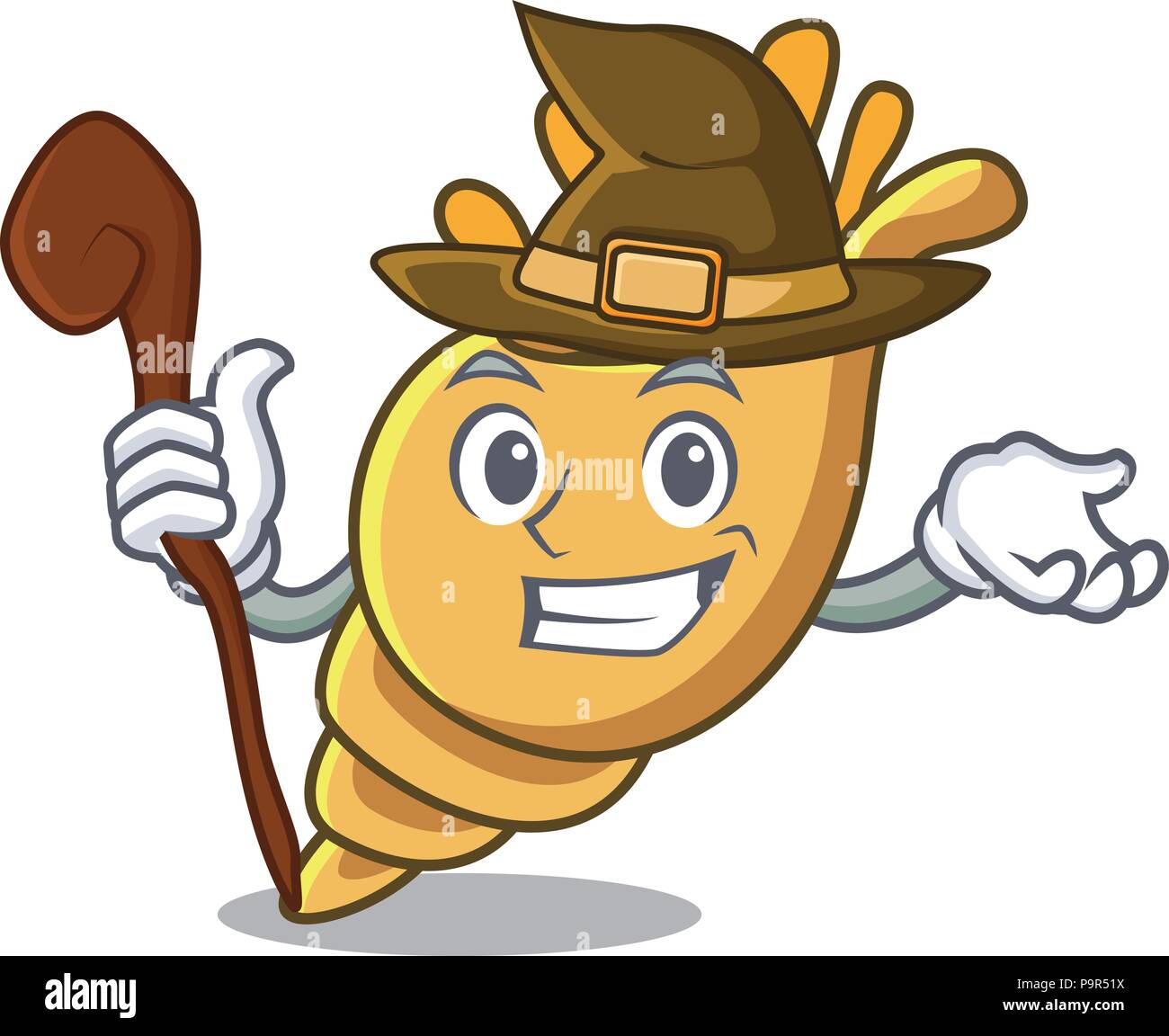 Witch exotic shell mascot cartoon Stock Vector Image & Art - Alamy