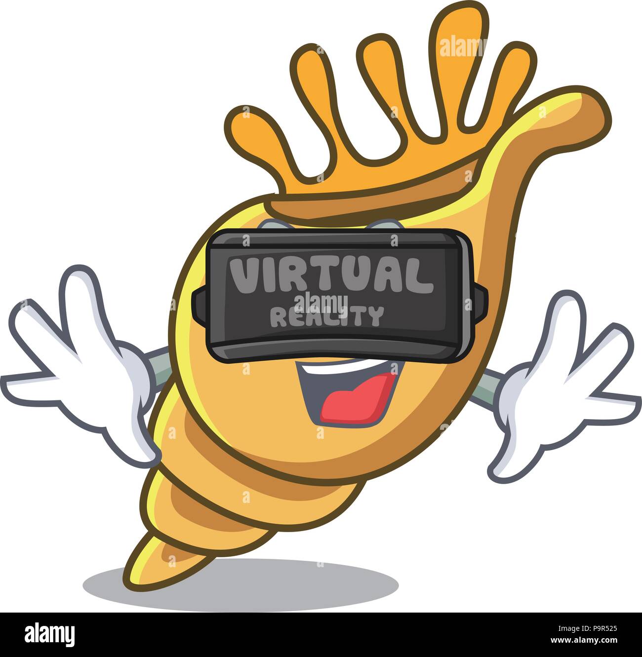 Virtual reality exotic shell mascot cartoon Stock Vector Image & Art ...