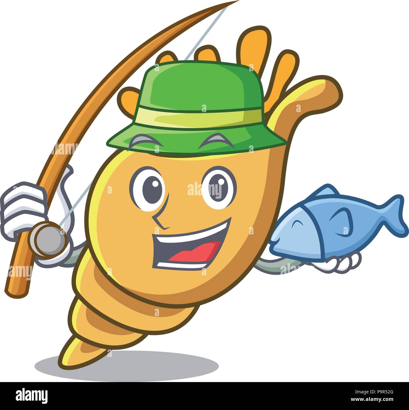 Fishing exotic shell mascot cartoon Stock Vector Image & Art - Alamy
