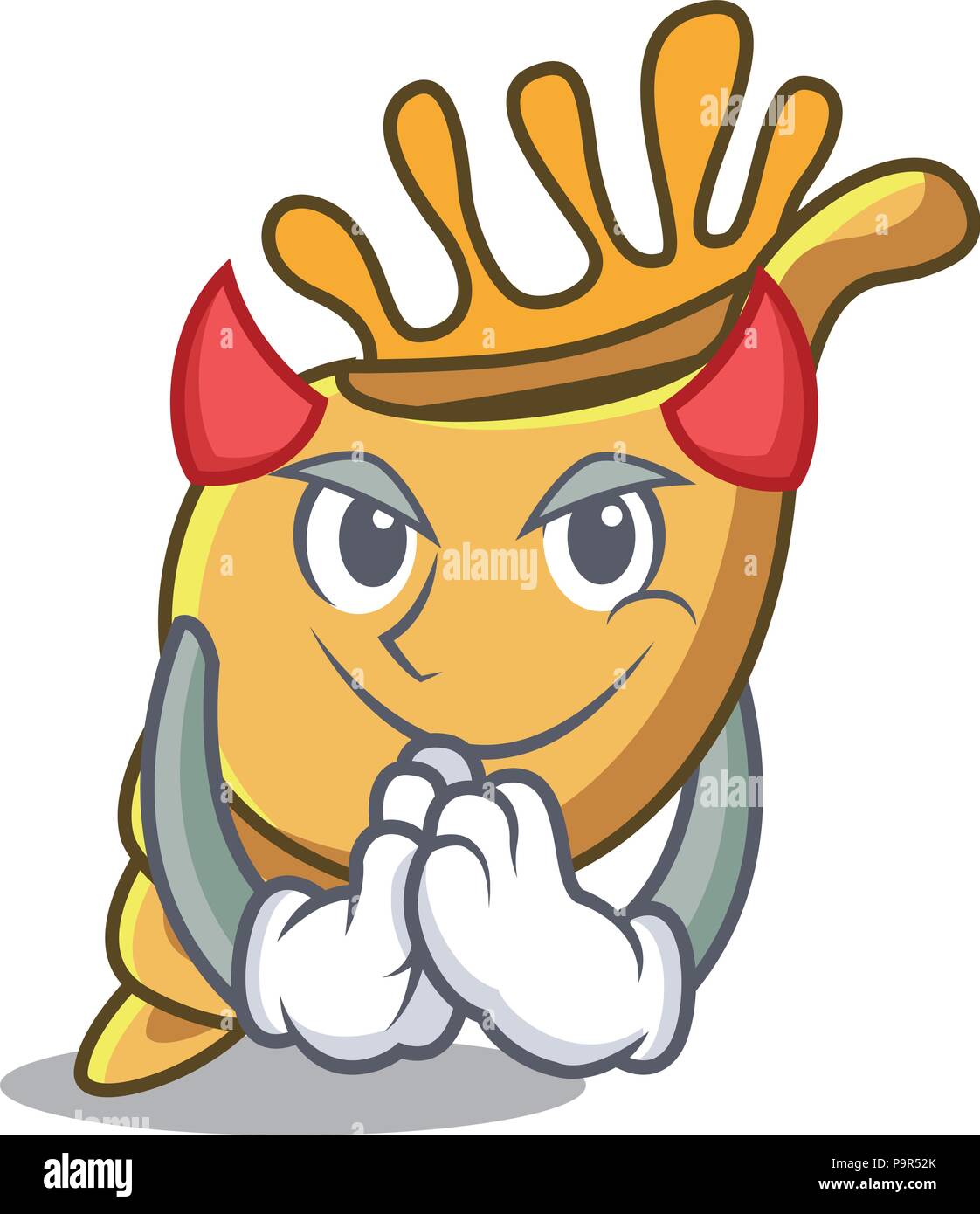 Devil exotic shell mascot cartoon Stock Vector Image & Art - Alamy