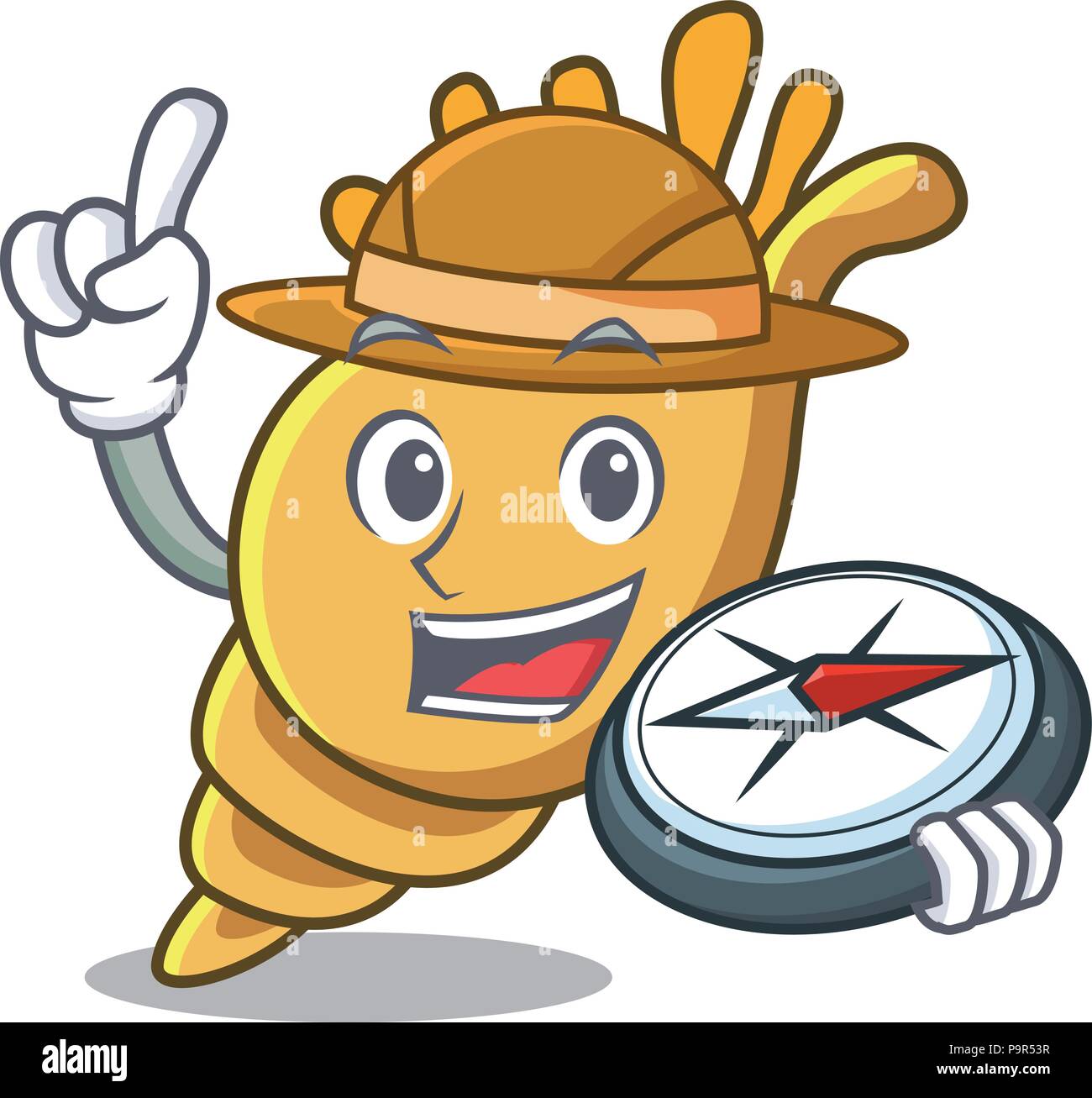 Explorer exotic shell mascot cartoon Stock Vector Image & Art - Alamy