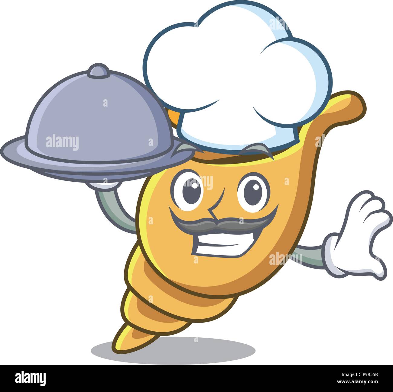 Chef with food exotic shell mascot cartoon Stock Vector Image & Art - Alamy