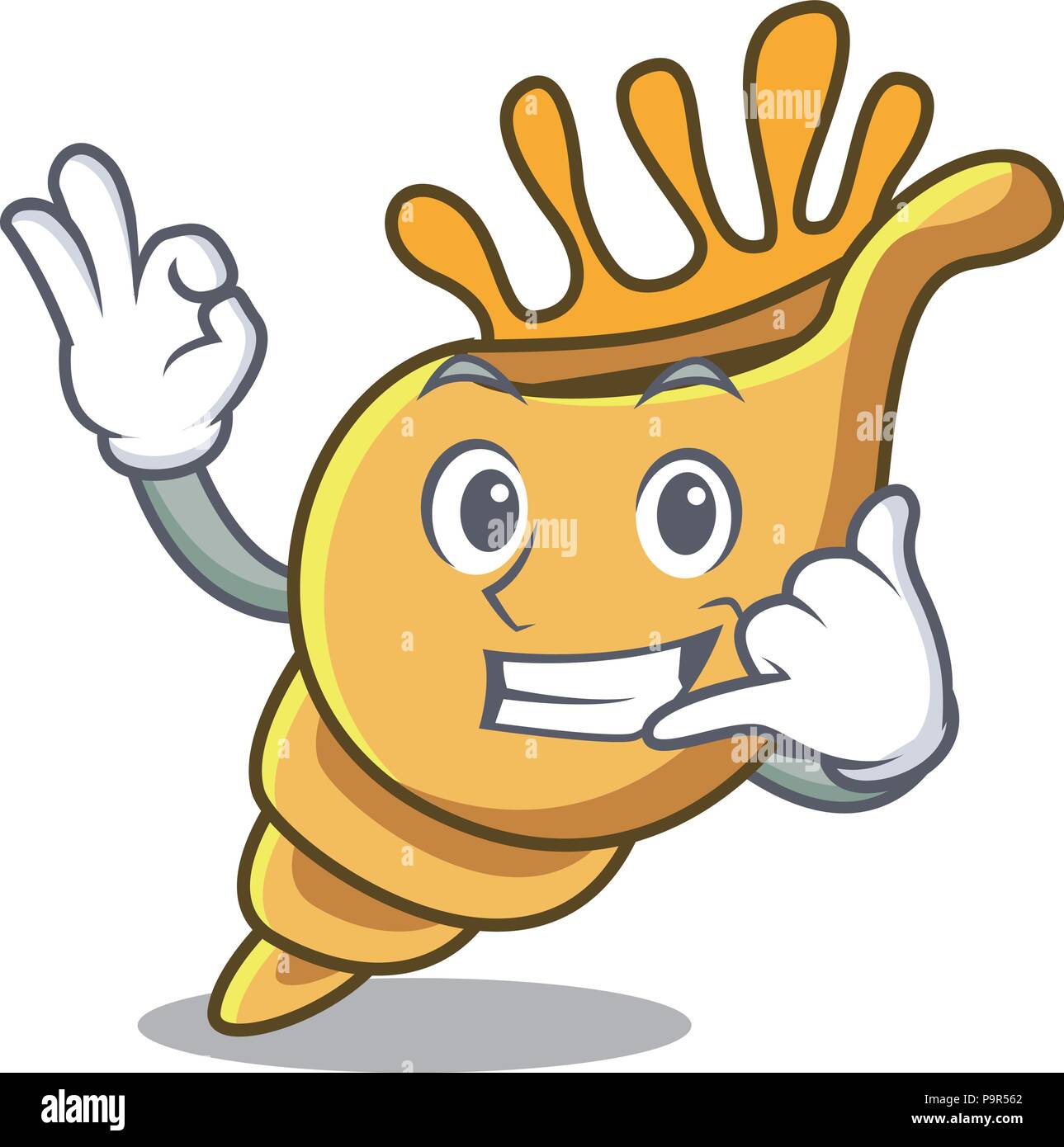 Call me exotic shell mascot cartoon Stock Vector Image & Art - Alamy