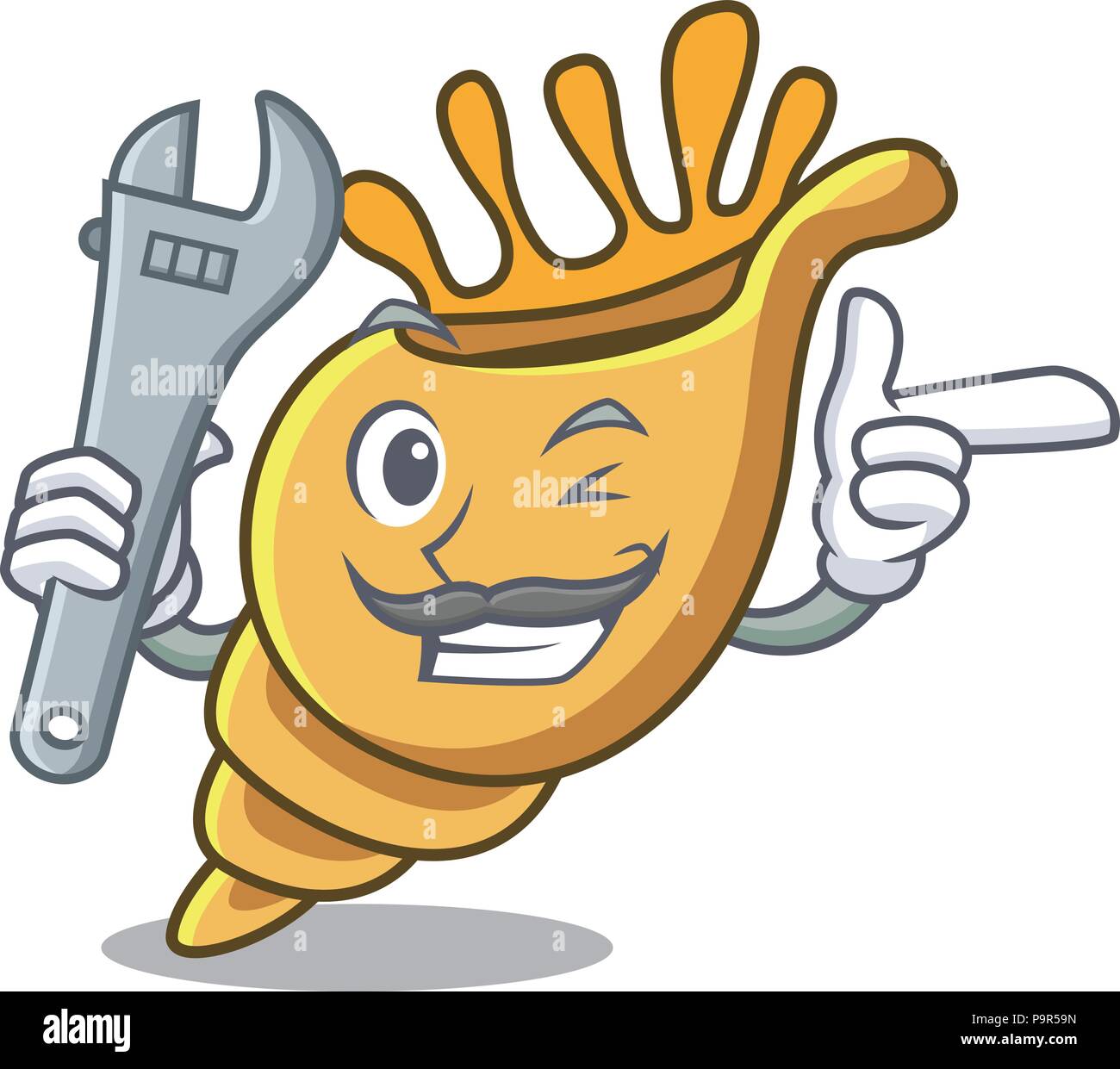 Mechanic exotic shell mascot cartoon Stock Vector Image & Art - Alamy