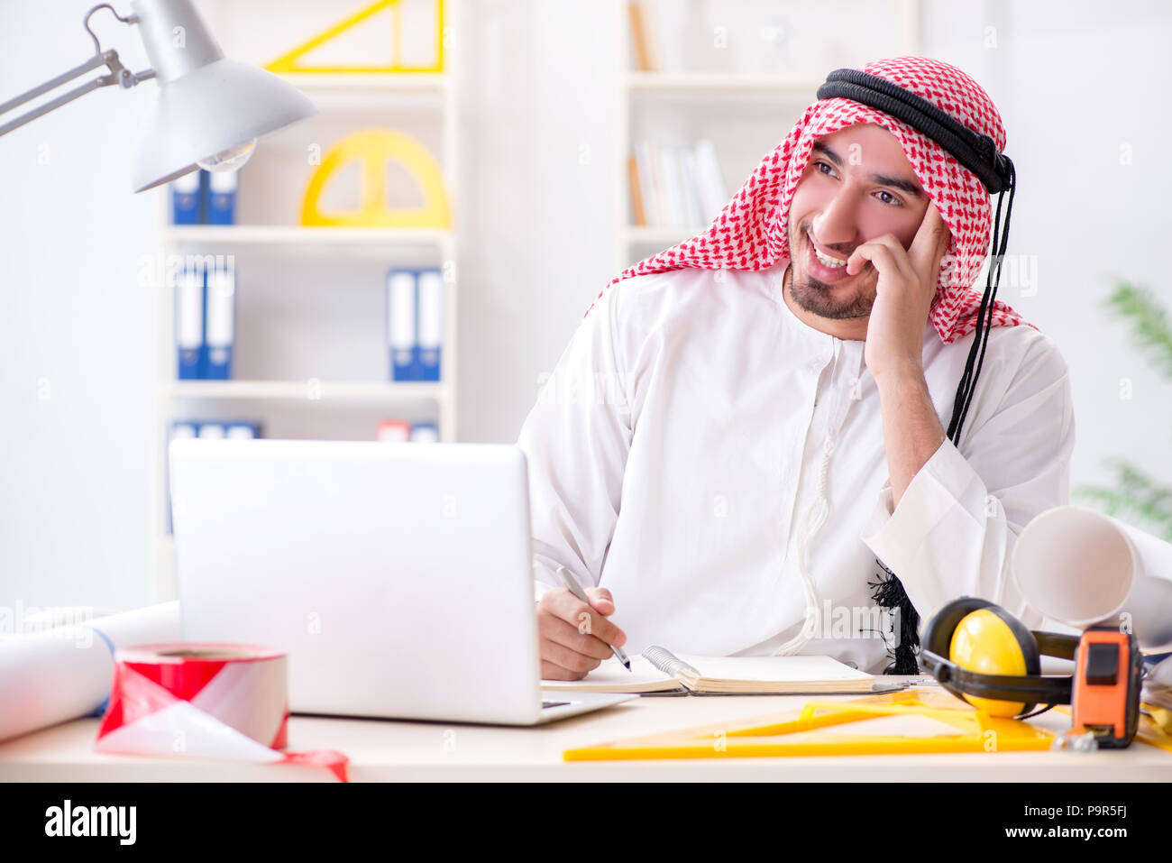 Arab engineer working on new project Stock Photo - Alamy