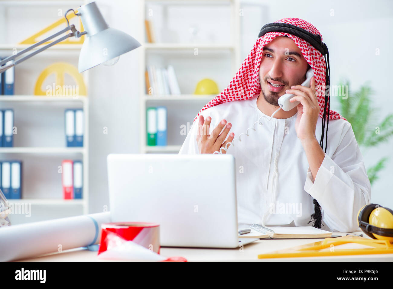Arab engineer working on new project Stock Photo - Alamy