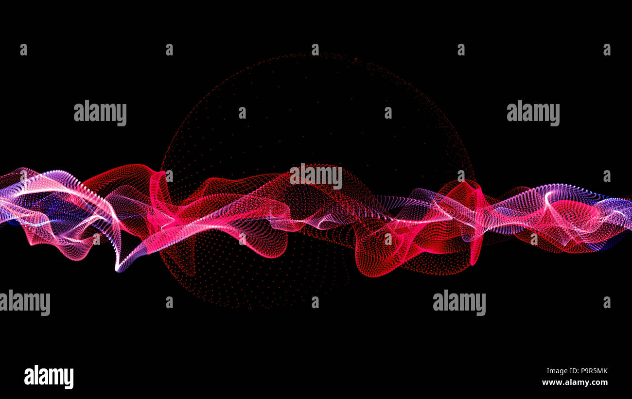 Dancing Particle abstract Background, glowing particles Dust pattern ...