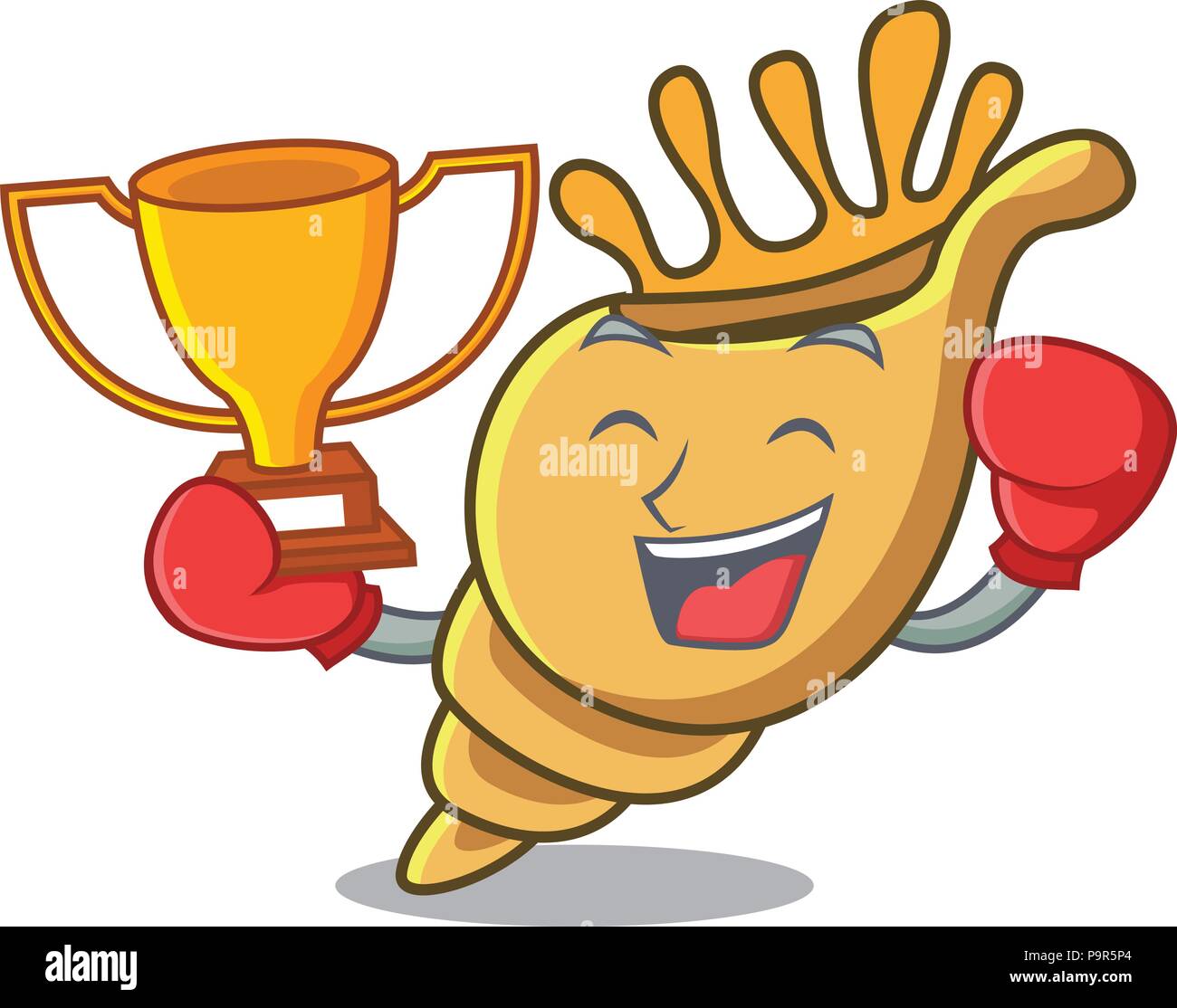 Boxing winner exotic shell mascot cartoon Stock Vector Image & Art - Alamy