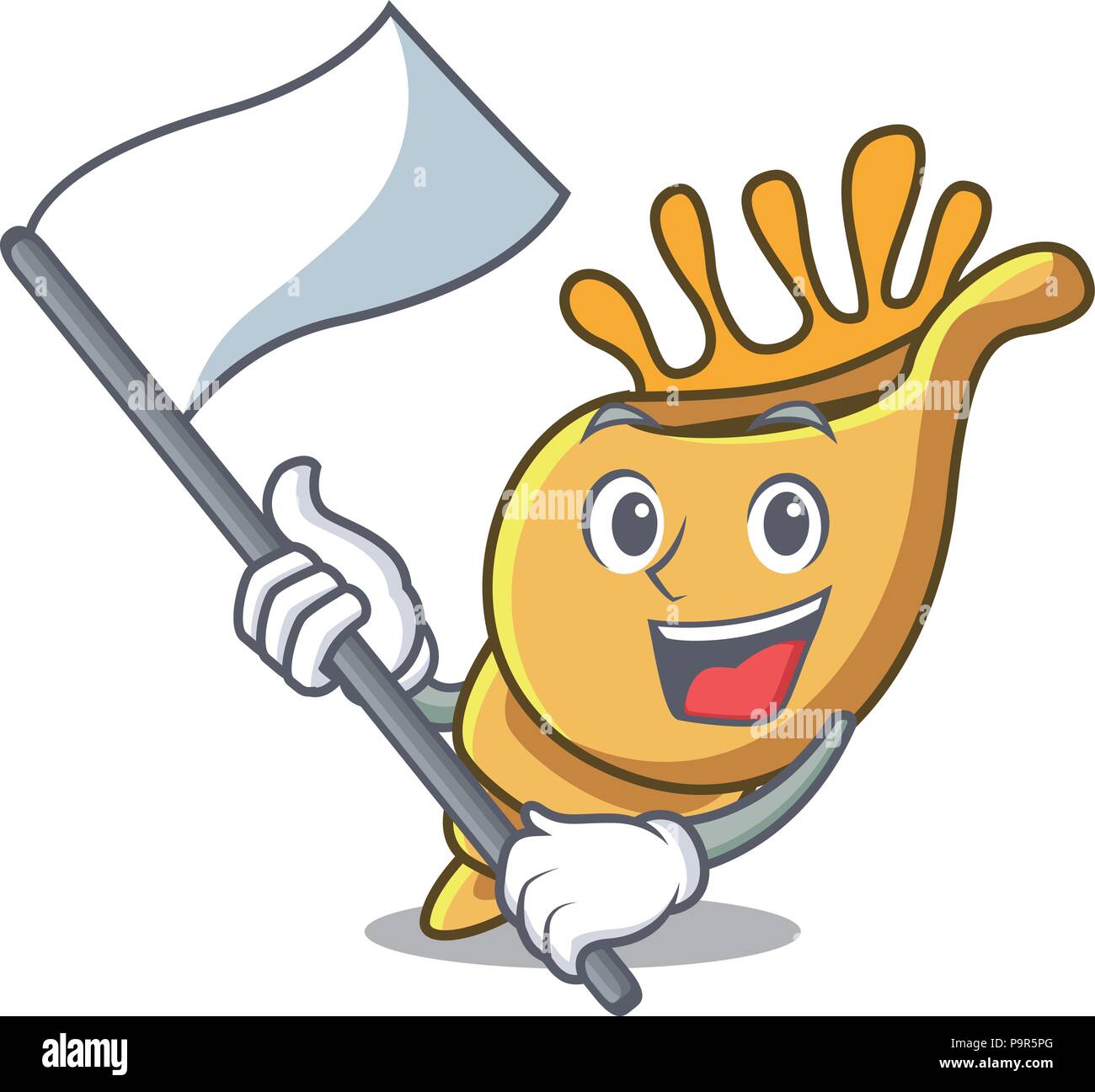 With flag exotic shell mascot cartoon Stock Vector Image & Art - Alamy