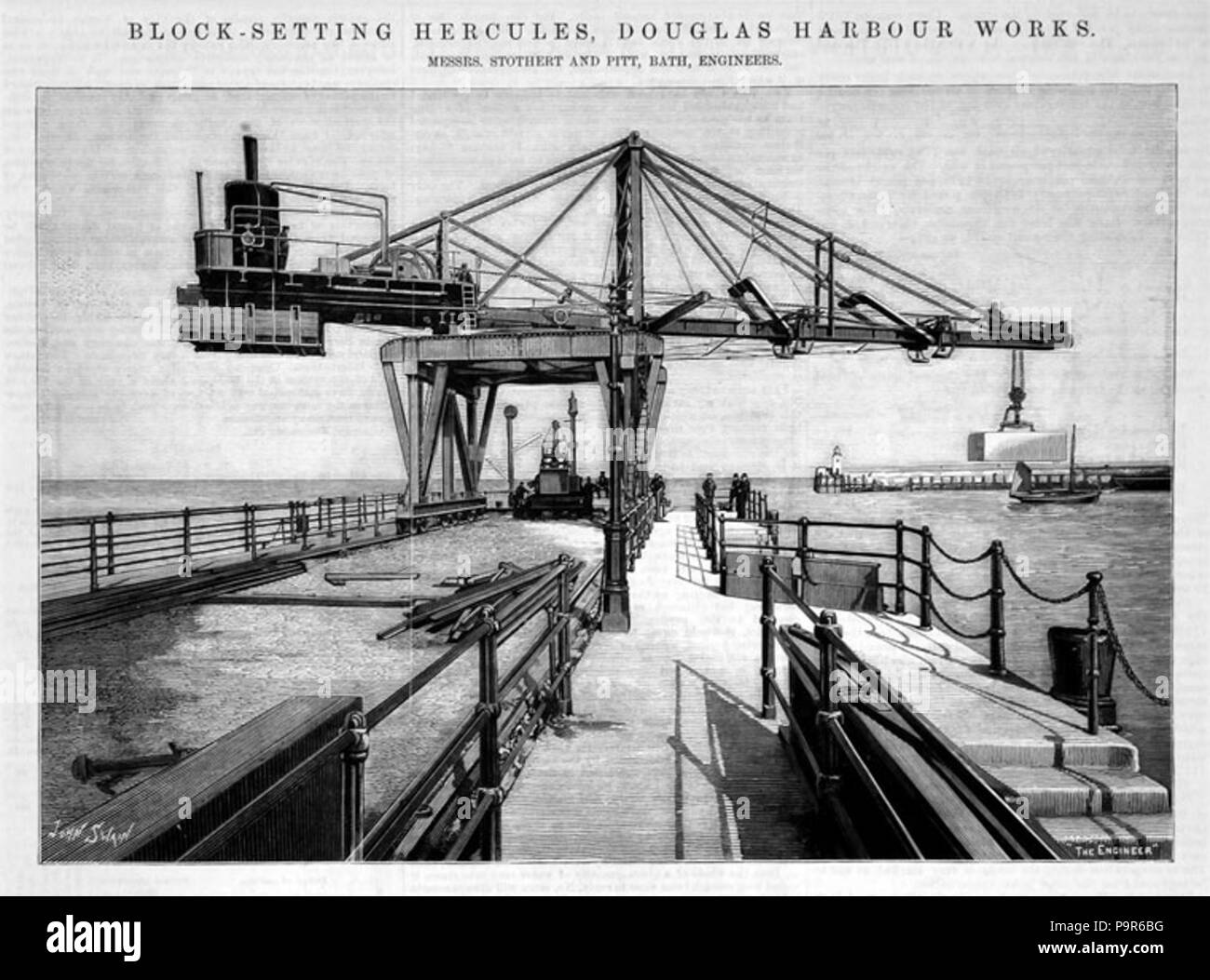 Harbour works Black and White Stock Photos & Images - Alamy