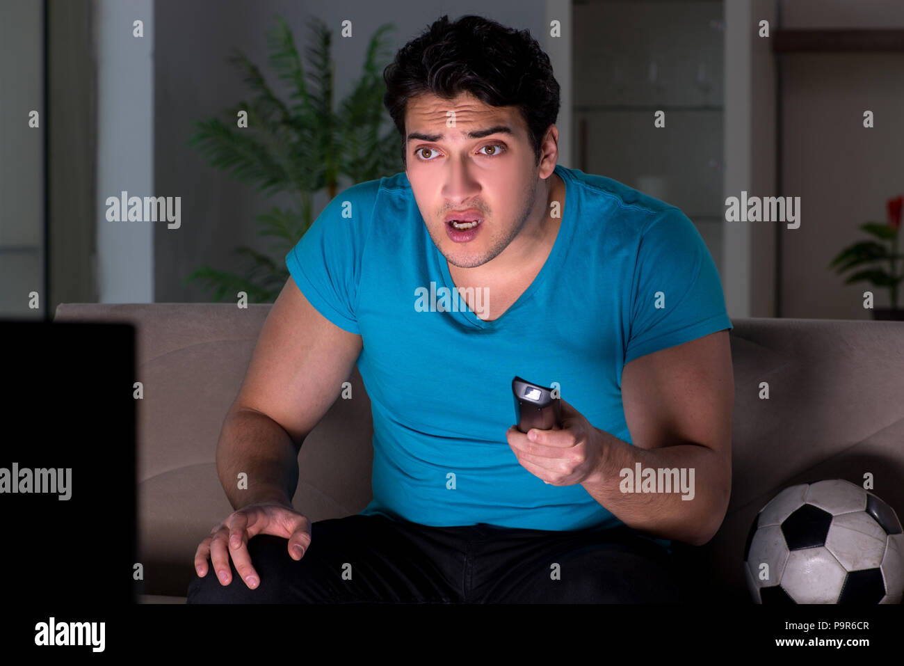 Shocked upset football fan hi-res stock photography and images - Alamy