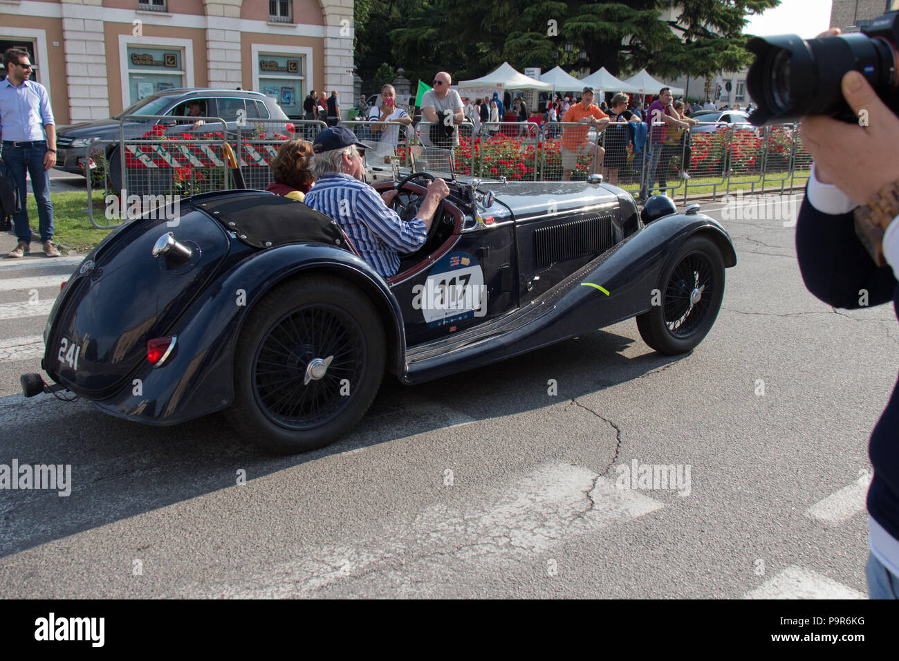 Brescia, Italy - May 19 2018: RILEY SPRITE TT 1937 is an old racing car ...