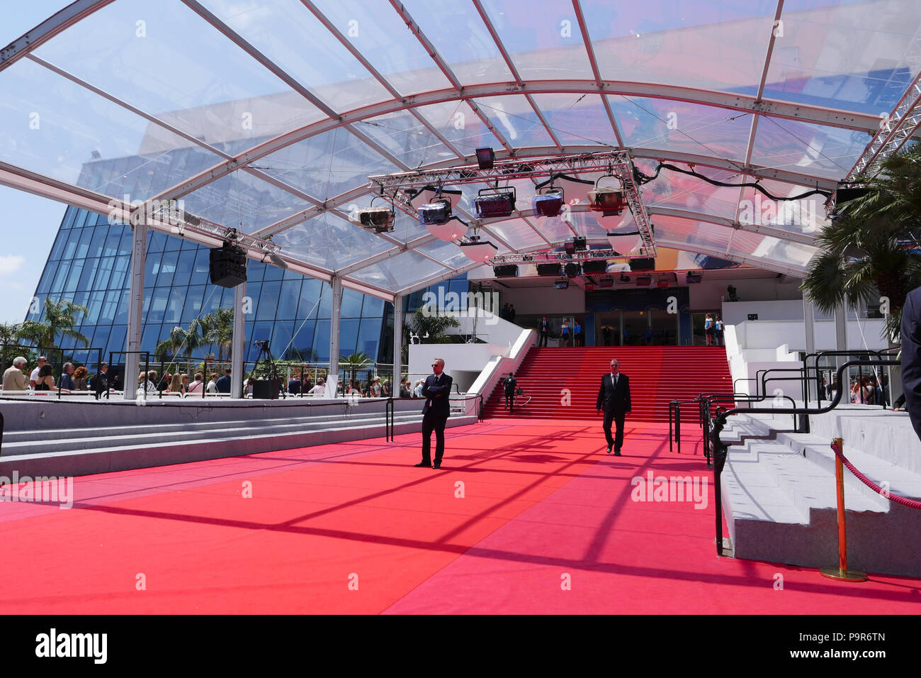 CANNES, FRANCE-MAY 14: Stair of Festival Palace shown on may, 2018 in ...
