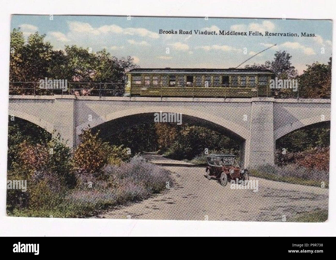 252 Brooks Road viaduct postcard Stock Photo - Alamy