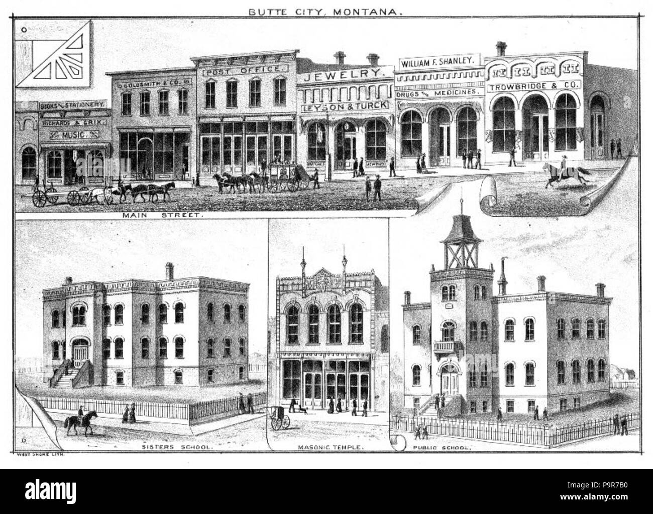 Butte montana town Black and White Stock Photos & Images - Alamy