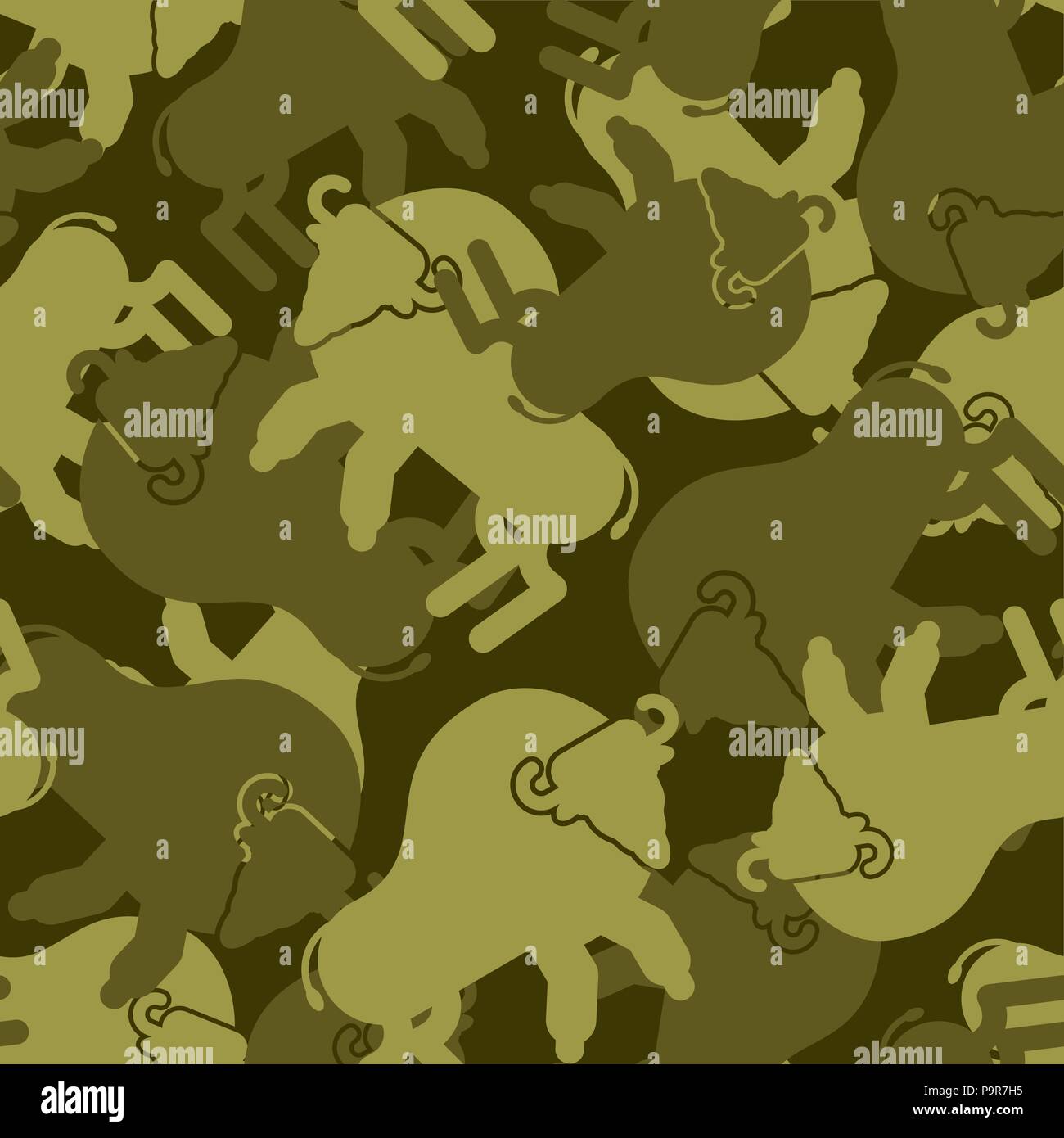 Bison military texture. Aurochs army pattern. Soldier protective ...