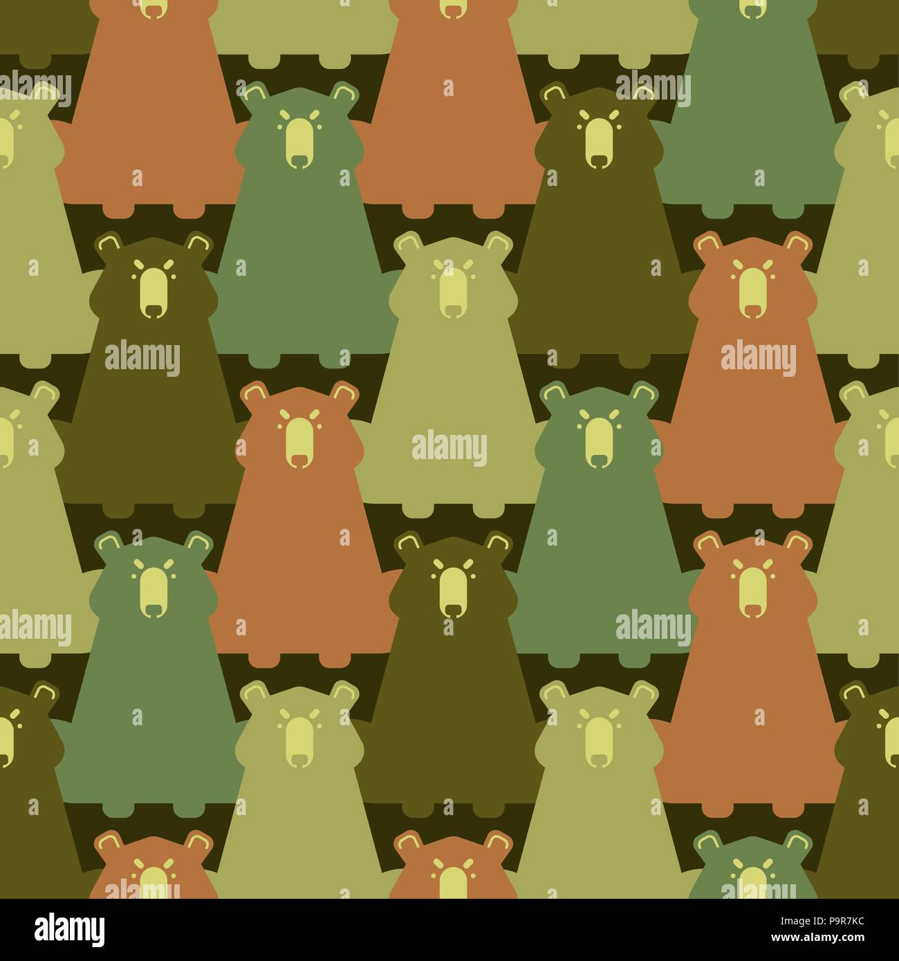 Bear military texture. Wild predator army pattern. Soldier protective ...