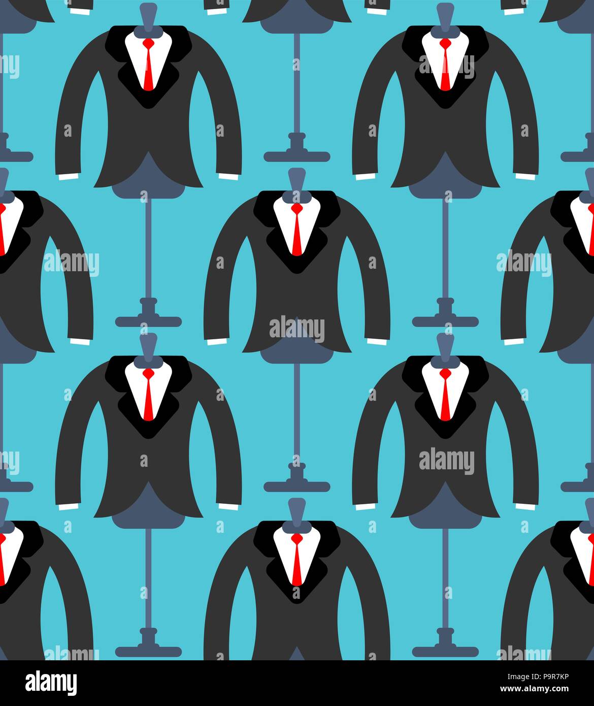 Mannequin tailor pattern seamless. Jacket fitting. Vector illustration ...