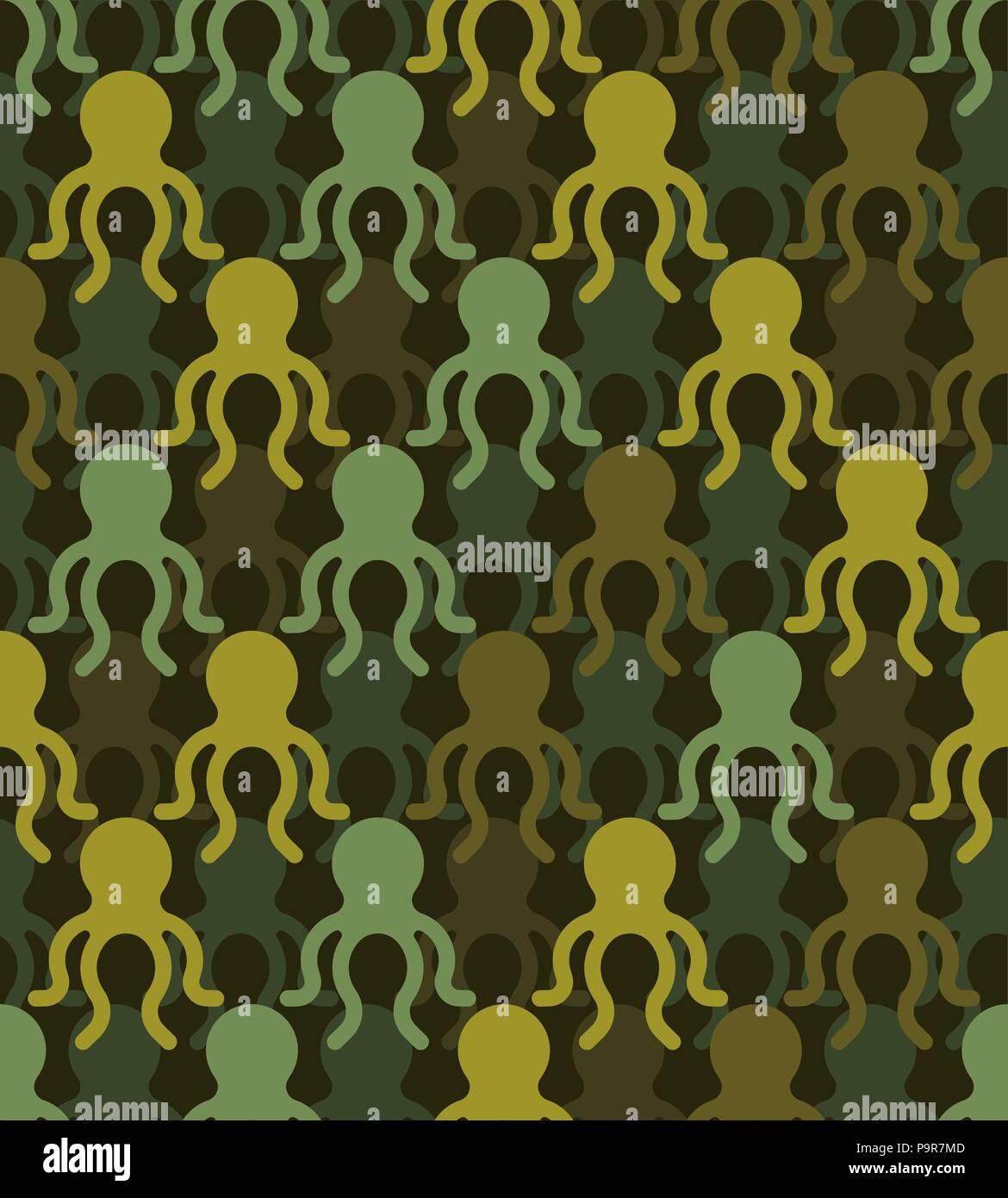 Octopus military texture. Poulpe army pattern. Soldier protective ...