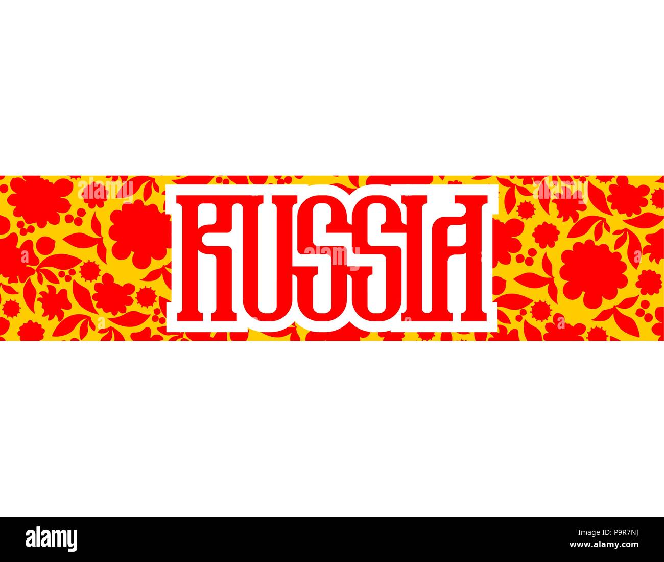 Russia lettering sign. Russian old font symbol. Vector illustration ...