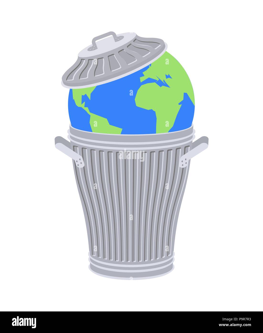 Earth in trash. Planet and garbage. scrapyard Vector illustration Stock ...