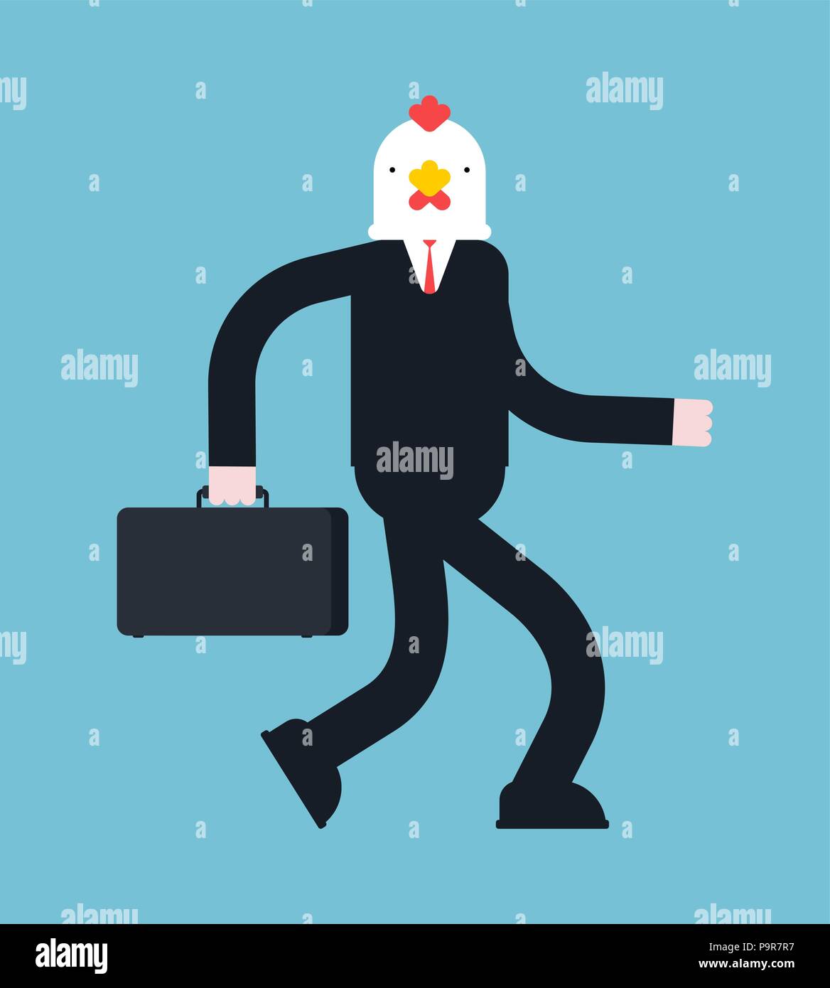 Boss chicken. Businessman rooster. cock manager. Vector illustration ...