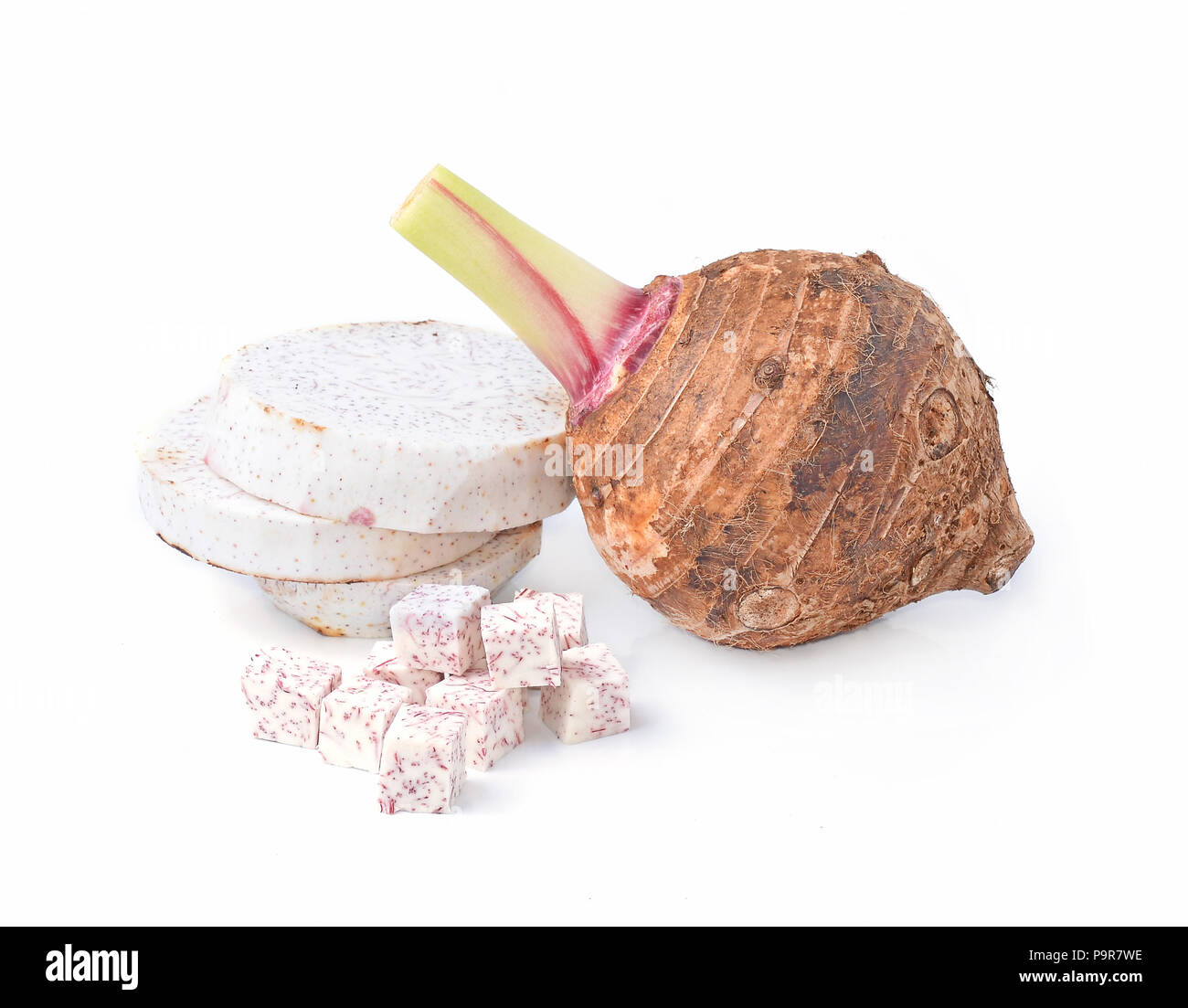 taro isolated on white background Stock Photo - Alamy