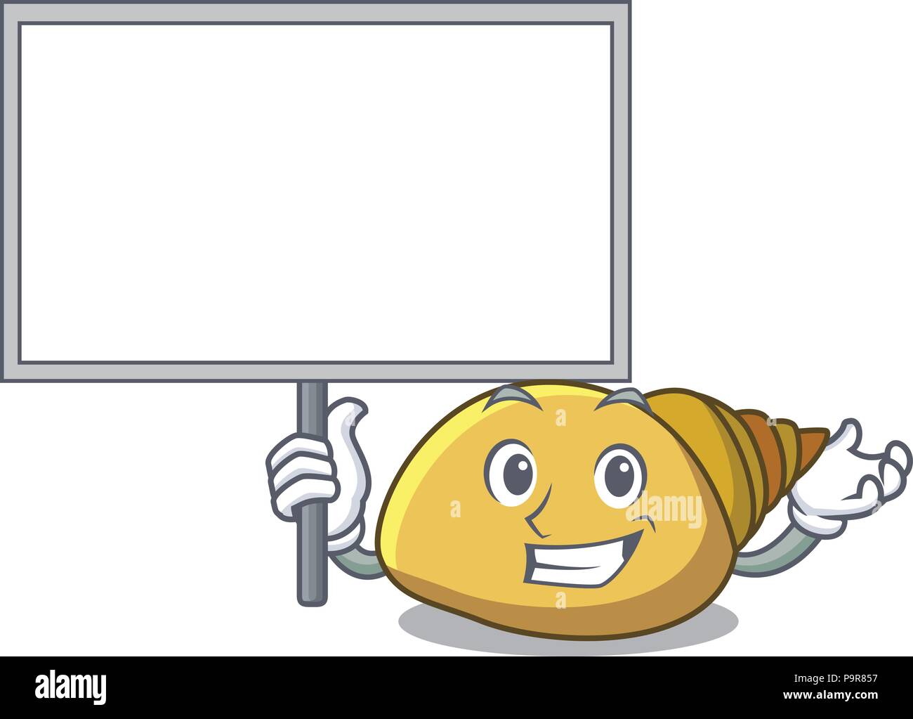 Bring board mollusk shell character cartoon Stock Vector Image & Art ...