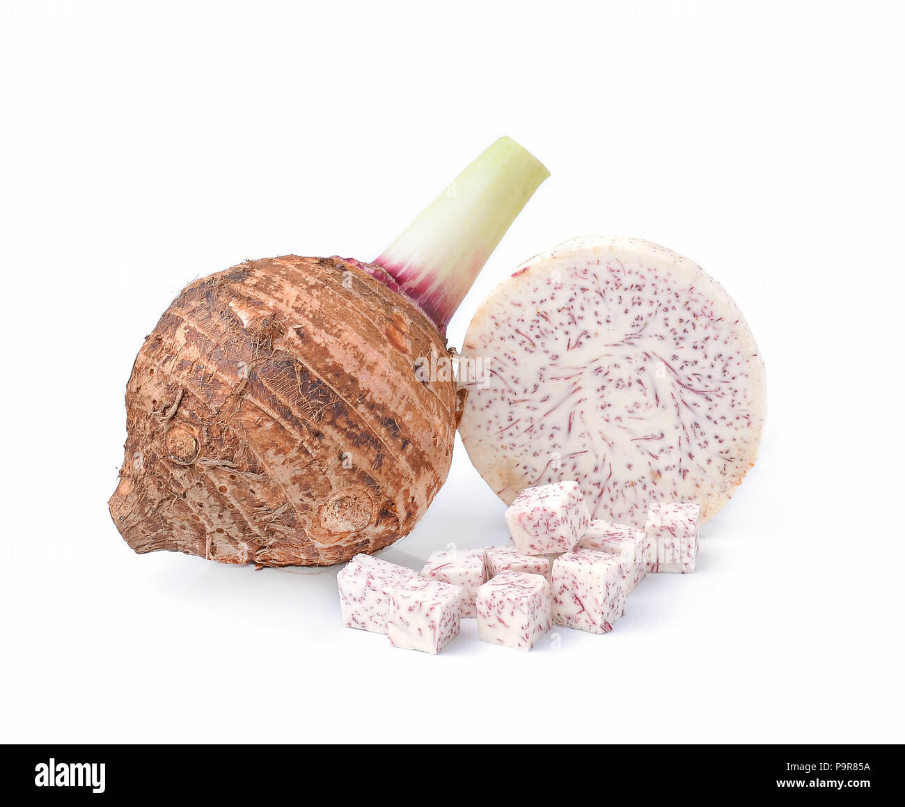 taro isolated on white background Stock Photo - Alamy