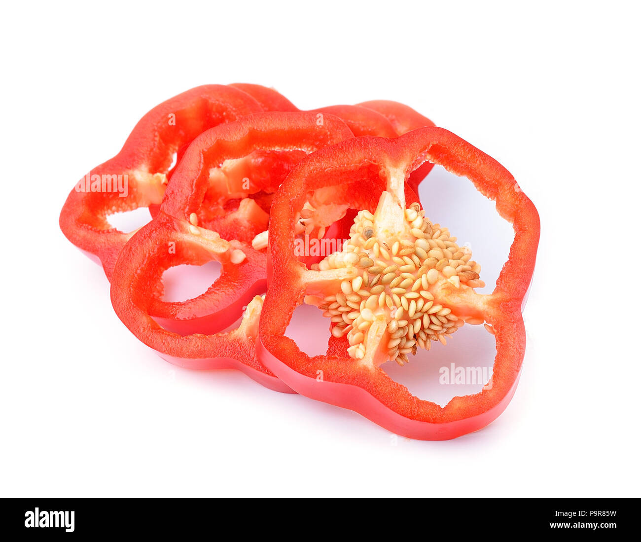 Cooking slices pepper on Cut Out Stock Images & Pictures - Alamy