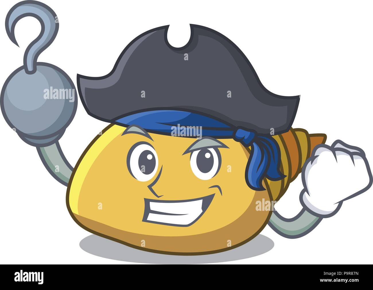 Pirate mollusk shell character cartoon Stock Vector Image & Art - Alamy