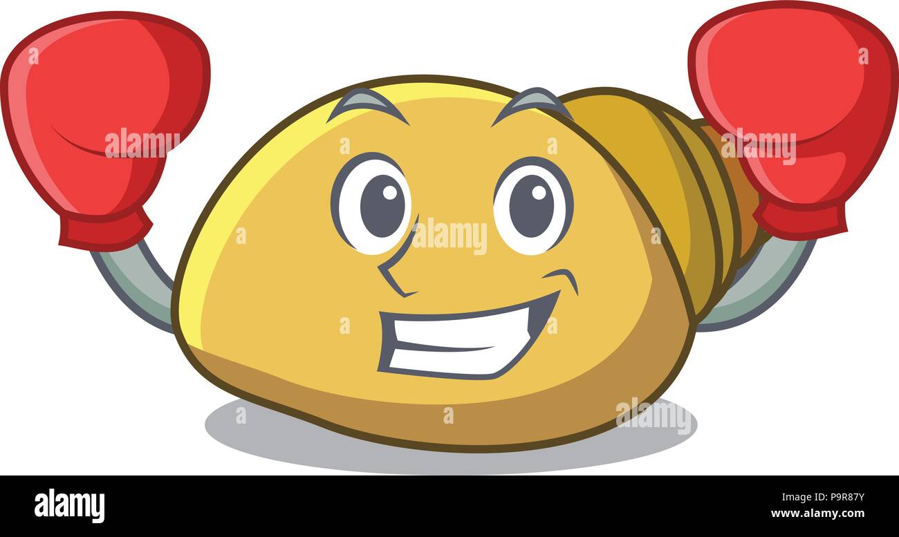 Boxing mollusk shell character cartoon Stock Vector Image & Art - Alamy