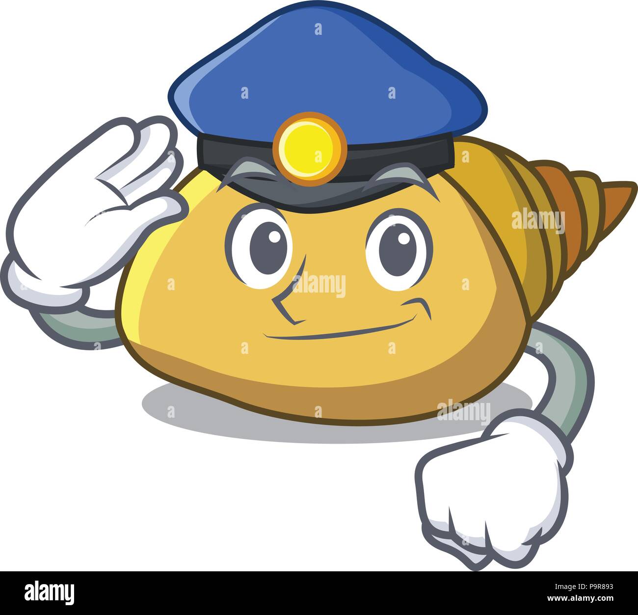 Police mollusk shell character cartoon Stock Vector Image & Art - Alamy