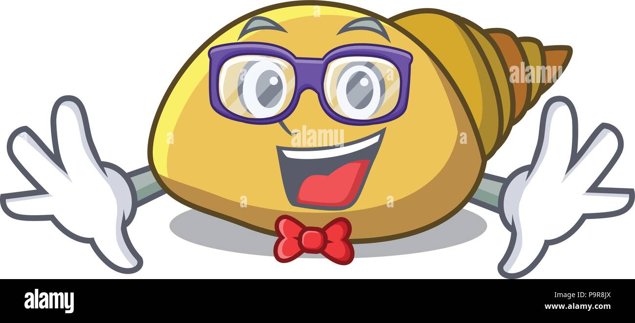 Geek mollusk shell character cartoon Stock Vector Image & Art - Alamy