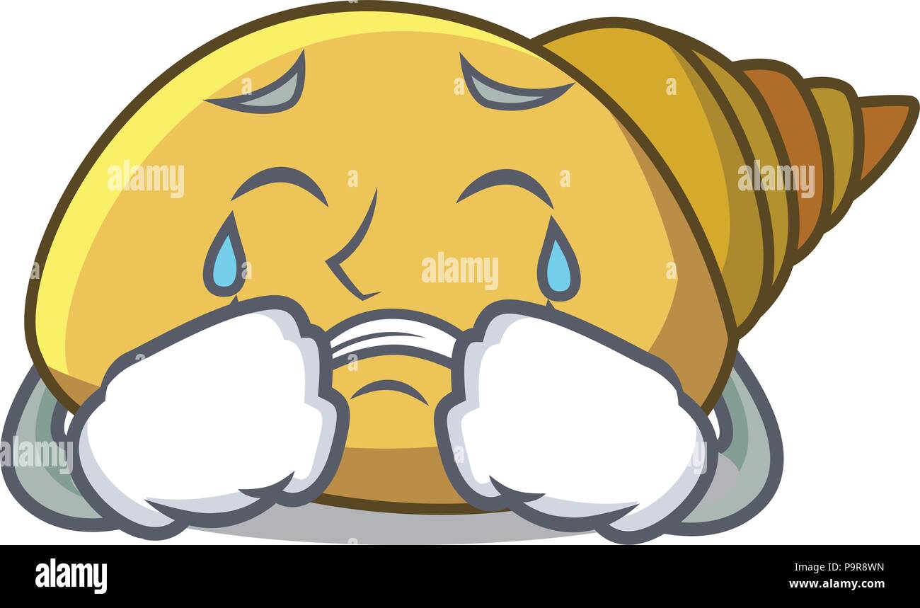Crying mollusk shell mascot cartoon Stock Vector Image & Art - Alamy
