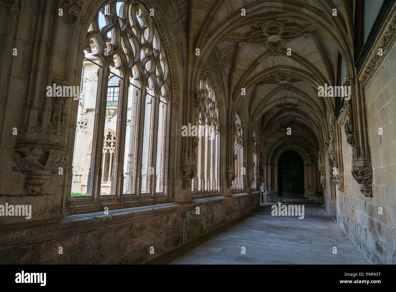 Benedictine monastery of San Salvador de Oña of 11th century in small ...