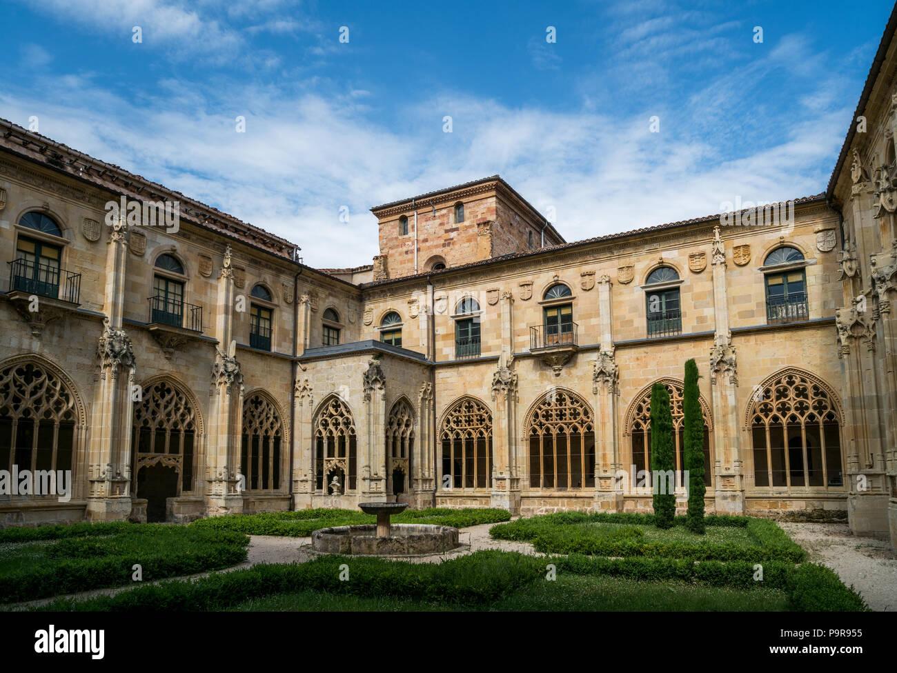 Benedictine monastery of San Salvador de Oña of 11th century in small ...