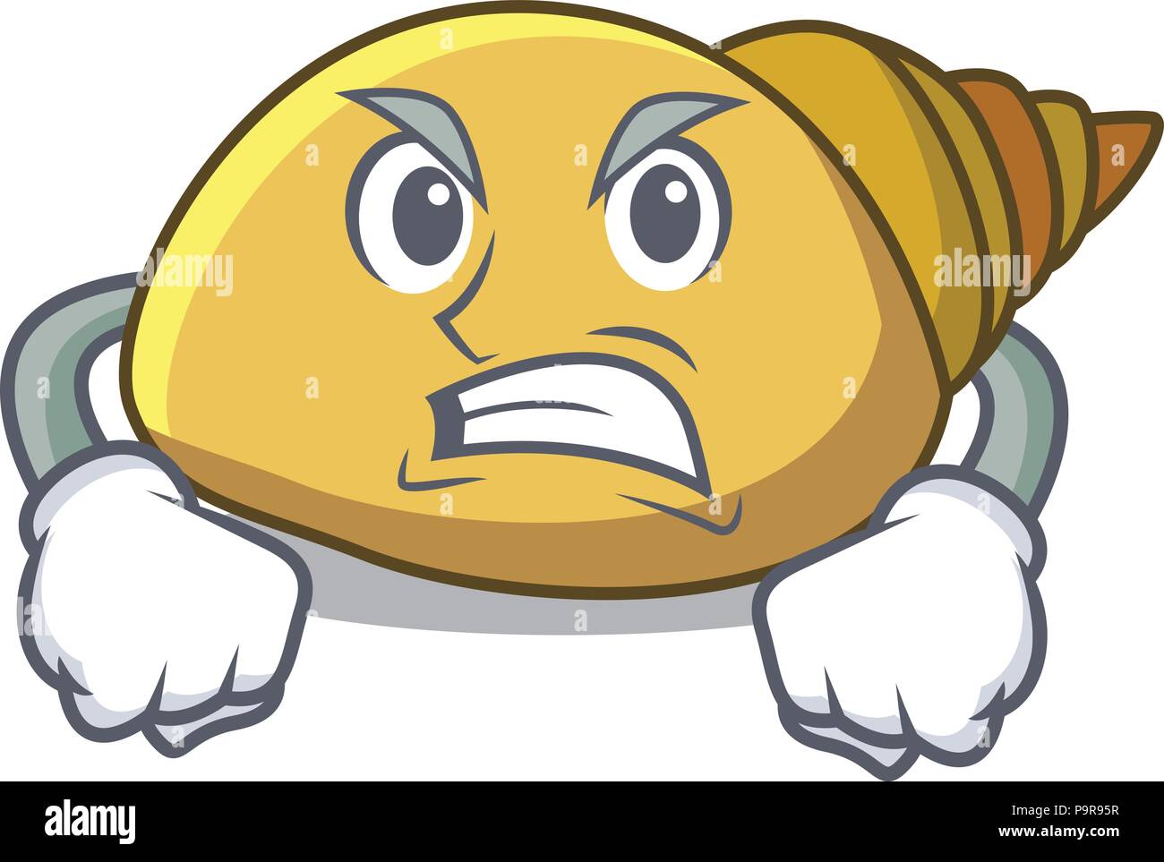 Angry mollusk shell mascot cartoon Stock Vector Image & Art - Alamy