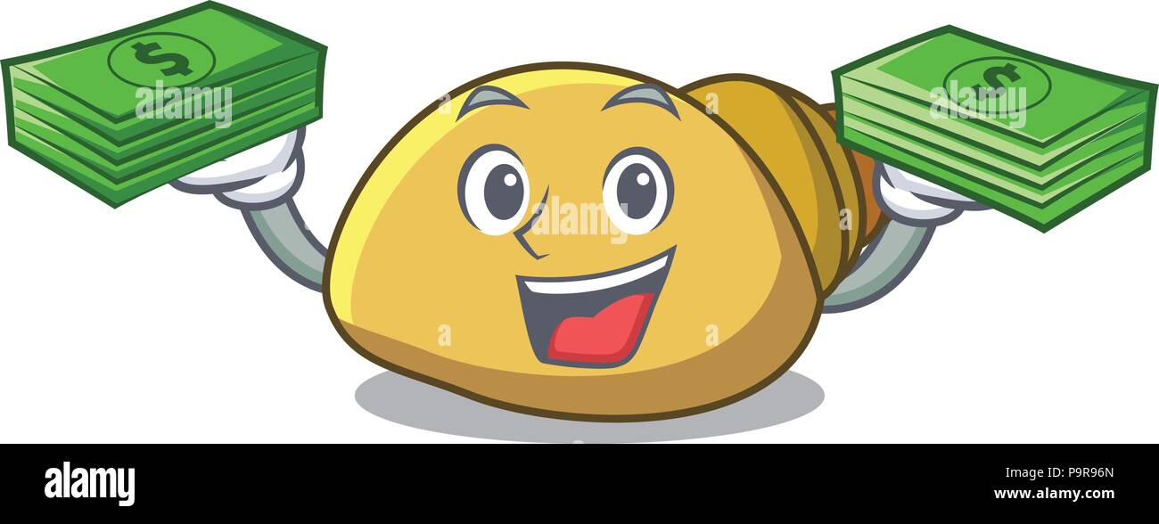 With money bag mollusk shell mascot cartoon Stock Vector Image & Art ...