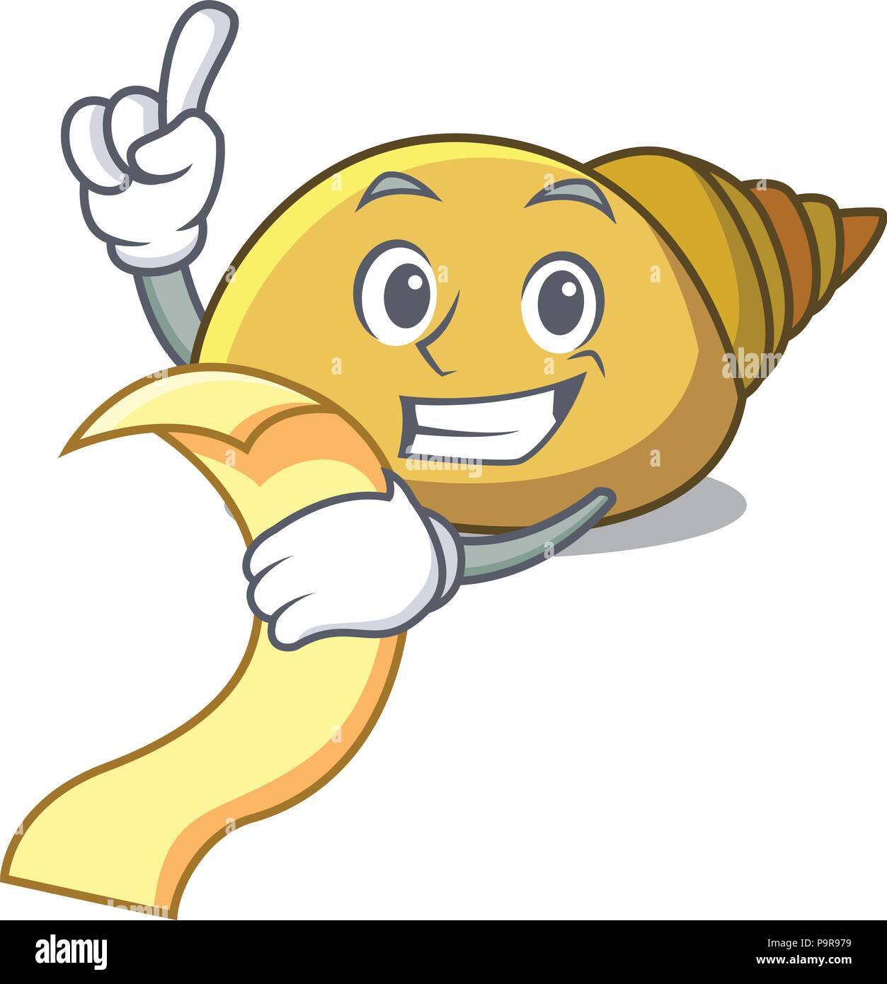 With menu mollusk shell mascot cartoon Stock Vector Image & Art - Alamy