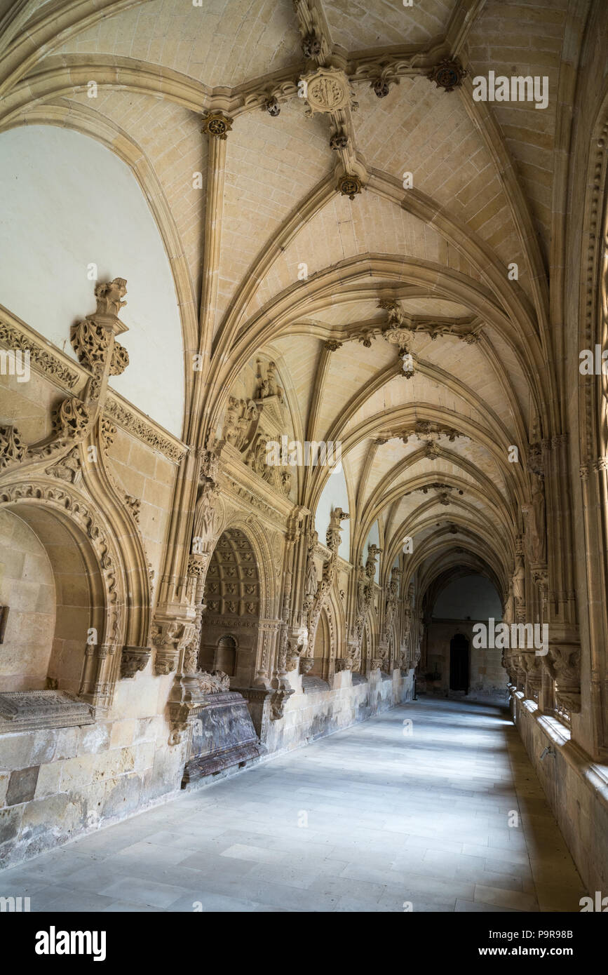 Benedictine monastery of San Salvador de Oña of 11th century in small ...