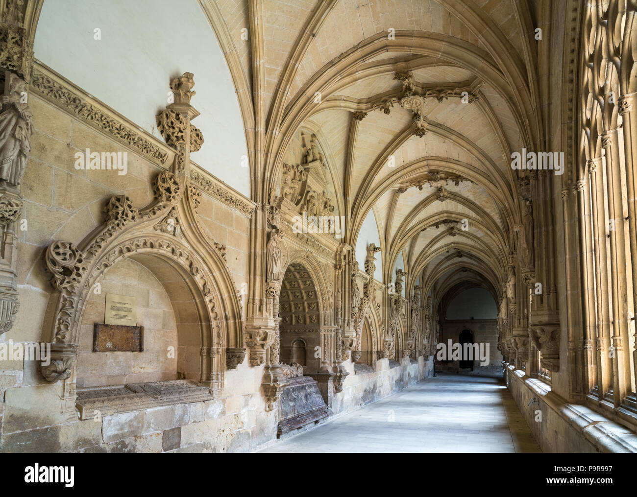Benedictine monastery of San Salvador de Oña of 11th century in small ...