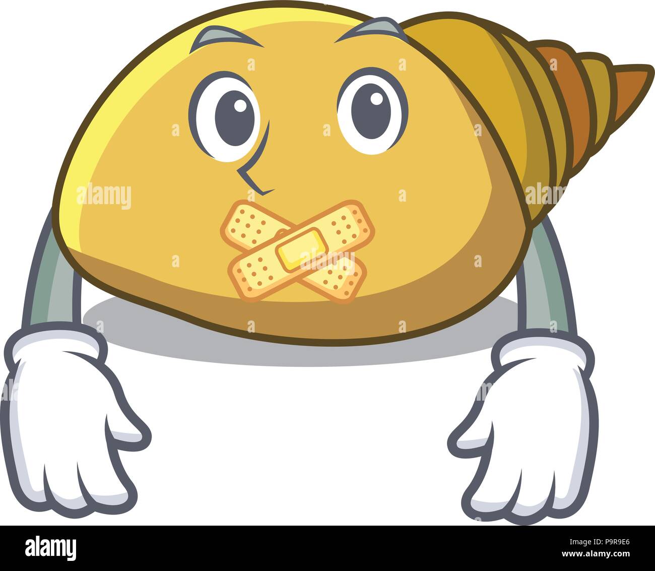 Silent mollusk shell mascot cartoon Stock Vector Image & Art - Alamy