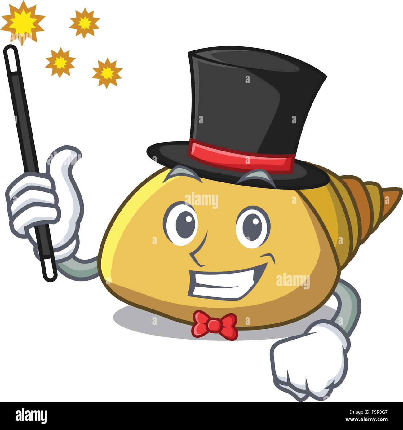 Magician mollusk shell mascot cartoon Stock Vector Image & Art - Alamy
