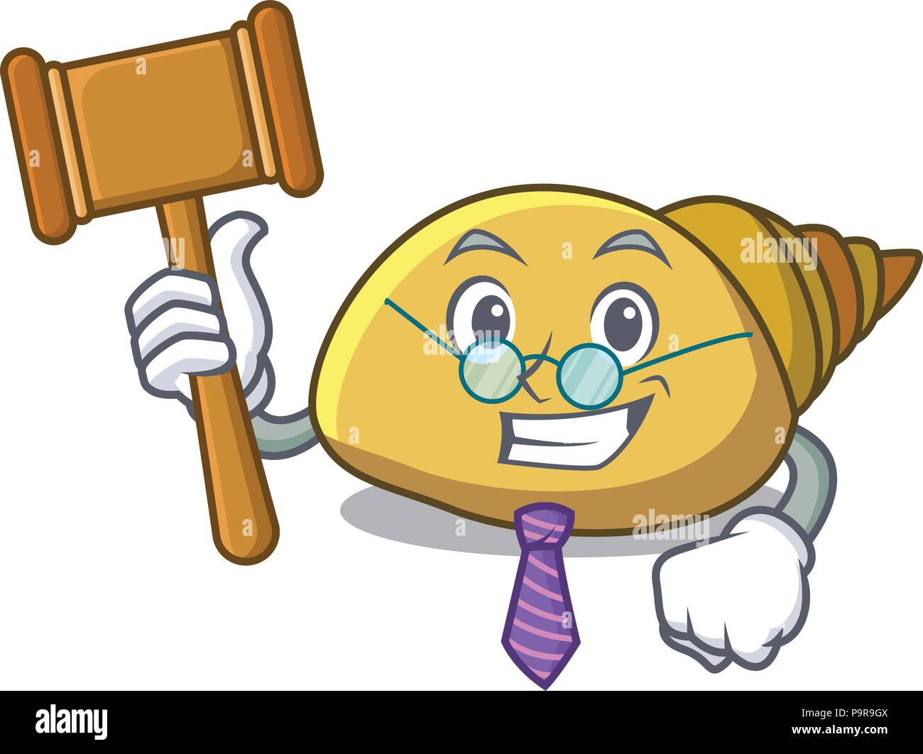 Judge mollusk shell mascot cartoon Stock Vector Image & Art - Alamy