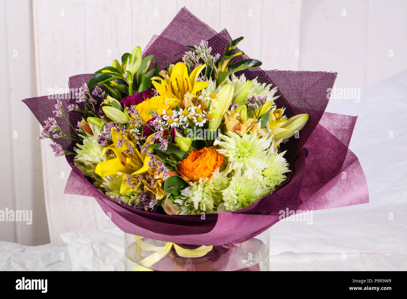 Romance bouquet with various flower Stock Photo - Alamy
