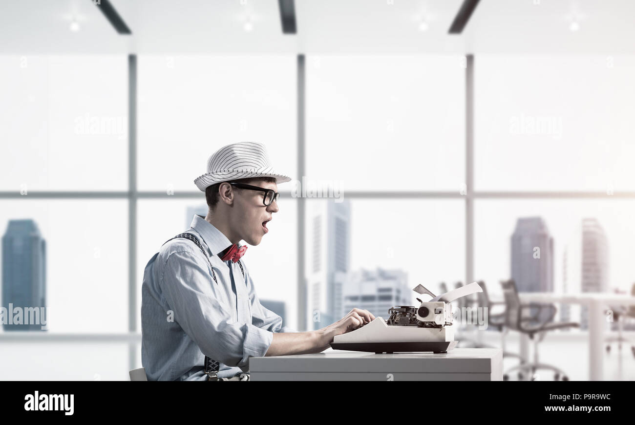 Creative inspiration of young writer Stock Photo - Alamy