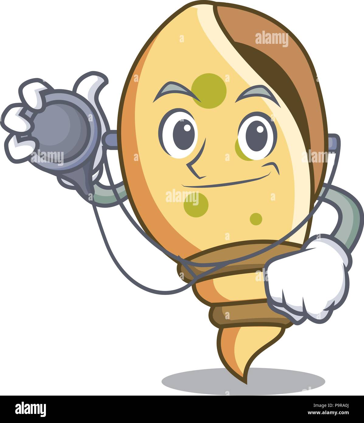 Doctor sea shell character cartoon vector illustration Stock Vector ...