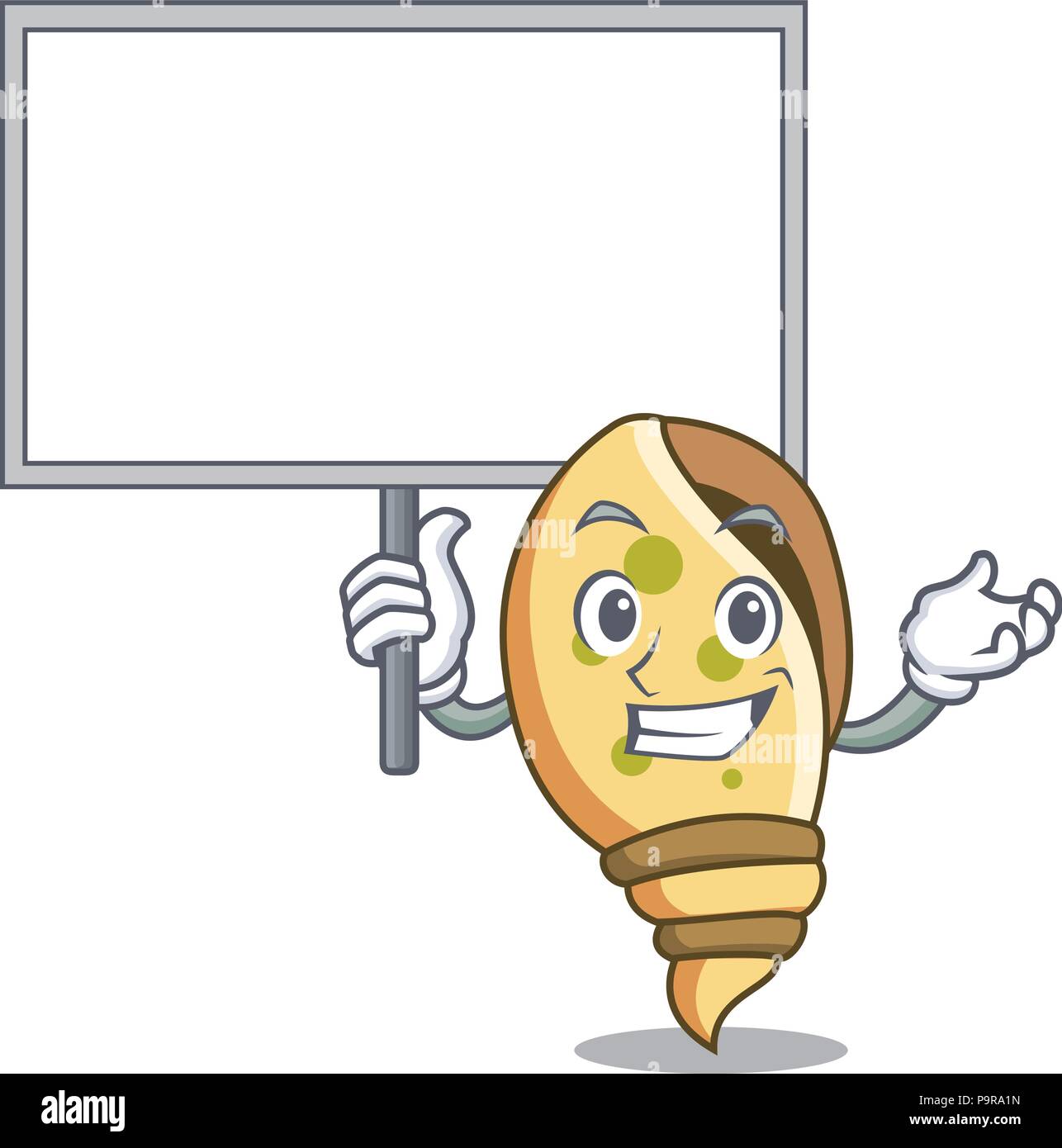 Bring board sea shell character cartoon vector illustration Stock ...