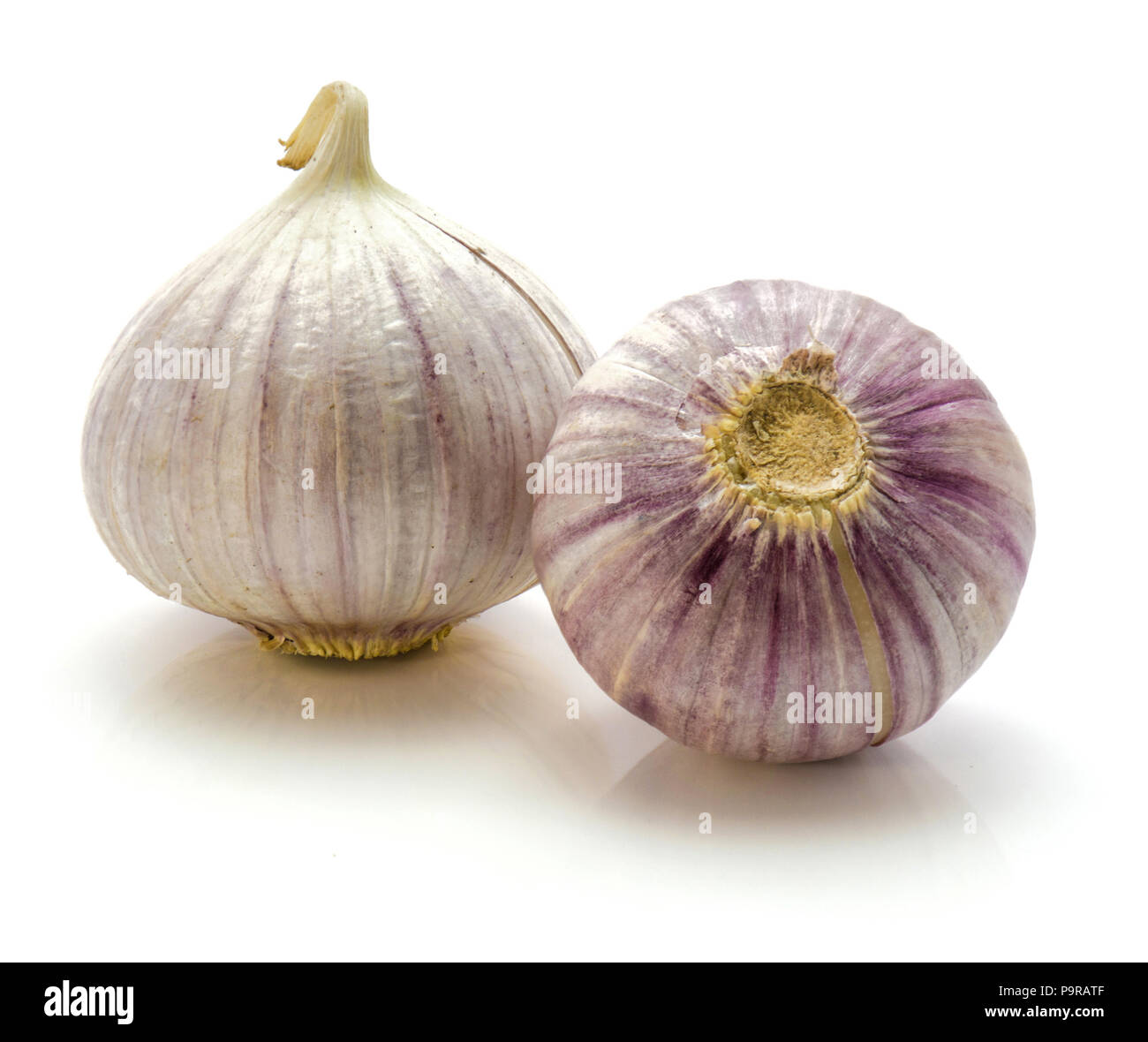 Two single clove solo pearl garlic isolated on white background Stock ...